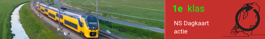 NS dagkaart actie | Voordelig onbeperkt reizen 1e klas reizen ( € 26,50 )