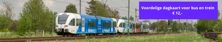 Voordelige dagkaart voor bus en trein (€10,-)